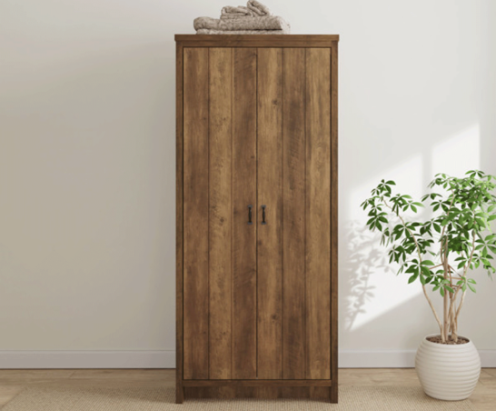 Baxter 2 Door Wardrobe- Knotty Oak – C Supplies Ltd